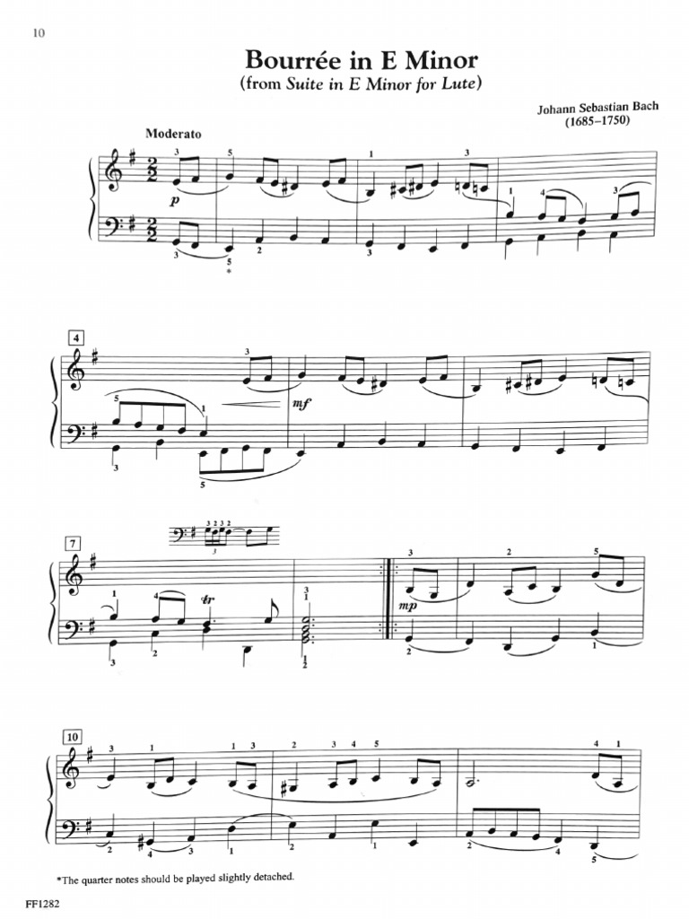Bach-Bouree-in-e-minor | PDF