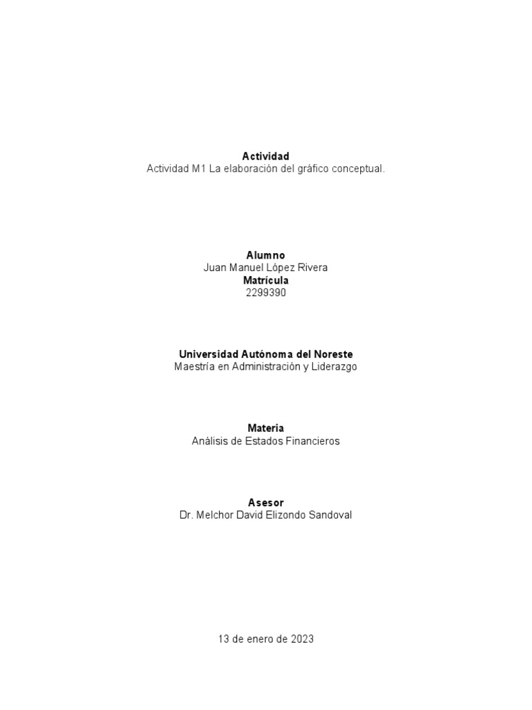 Actividad M1 La Elaboración Del Grafico Conceptual. | PDF | Contabilidad | Business