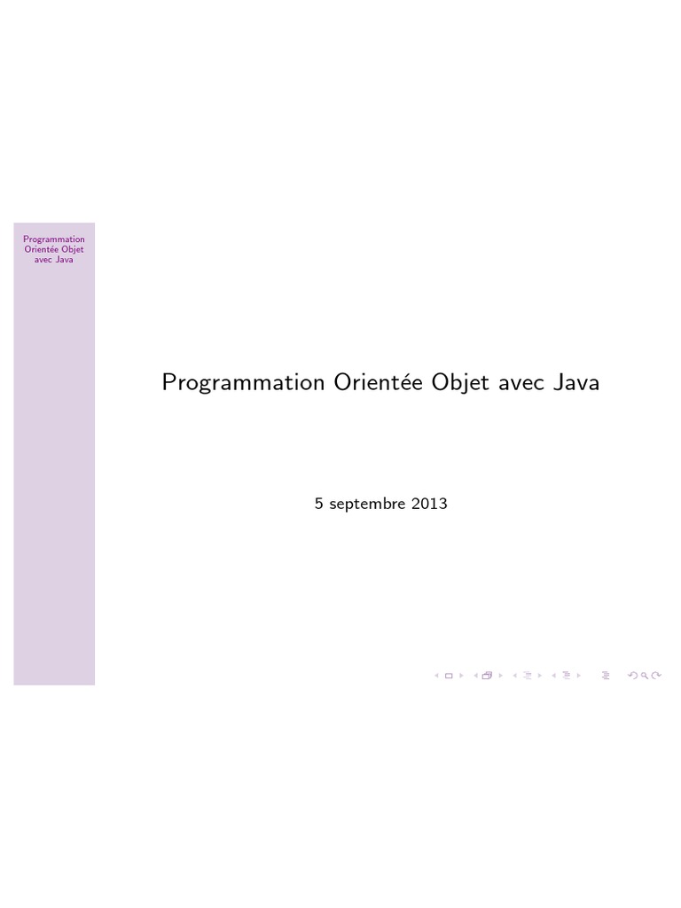 POOJava Cours 1 | Download Free PDF | Classe (informatique) | Java (Langage de programmation)