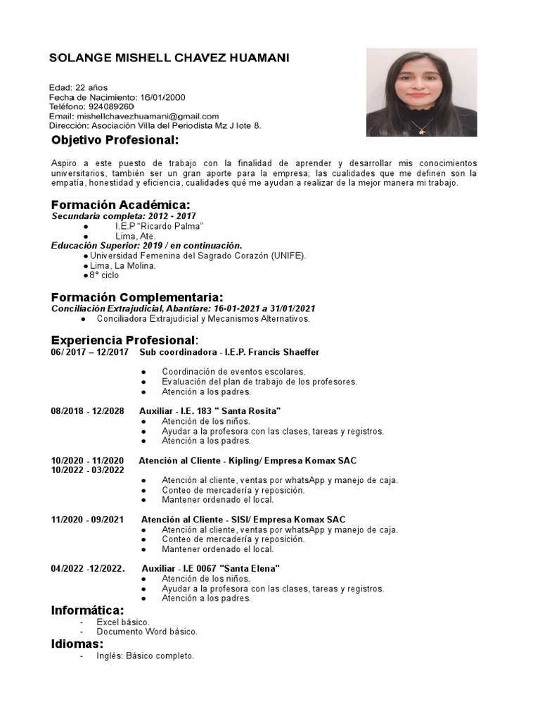 Solange Chavez Huamani | PDF