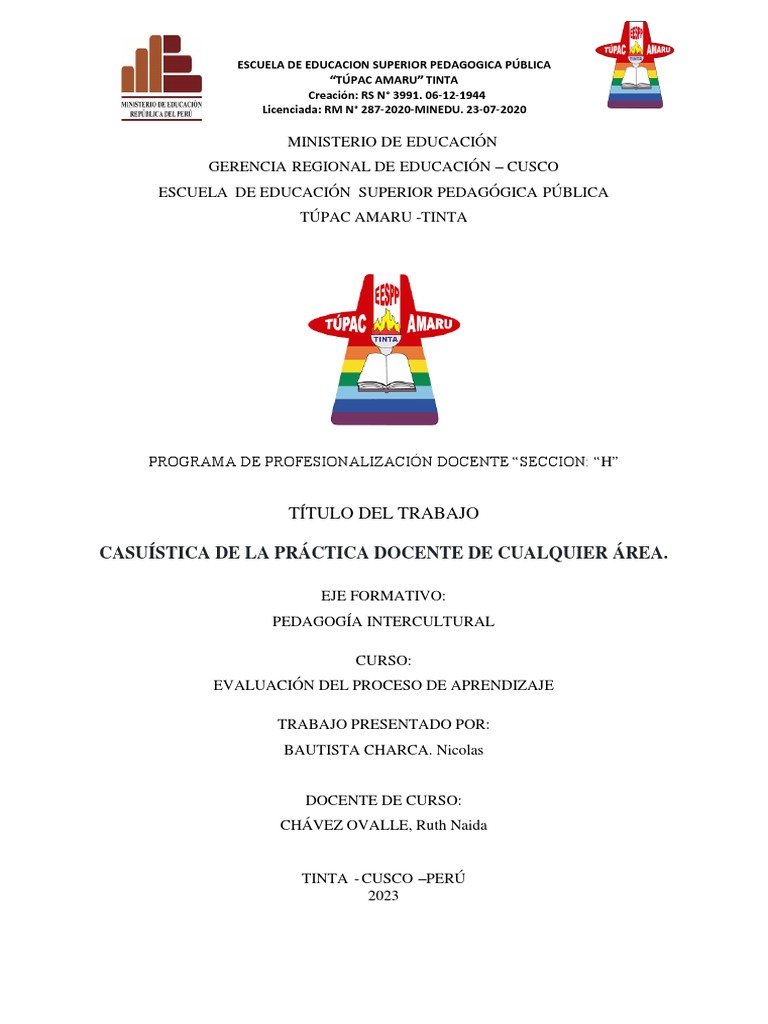 Analisis de Una Casuística | PDF | Maestros | Educación más alta