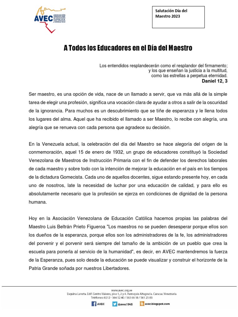 Dia Del Maestro | PDF | Maestros