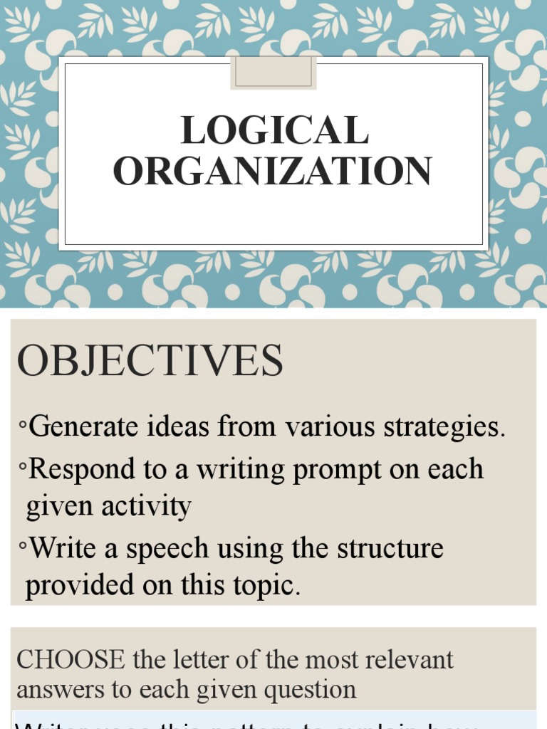 Logical Organization | PDF