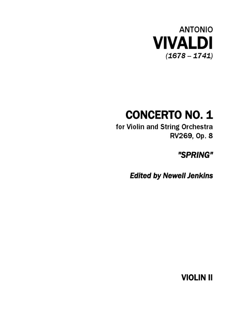 Vivaldi Primavera Violín 2 | PDF