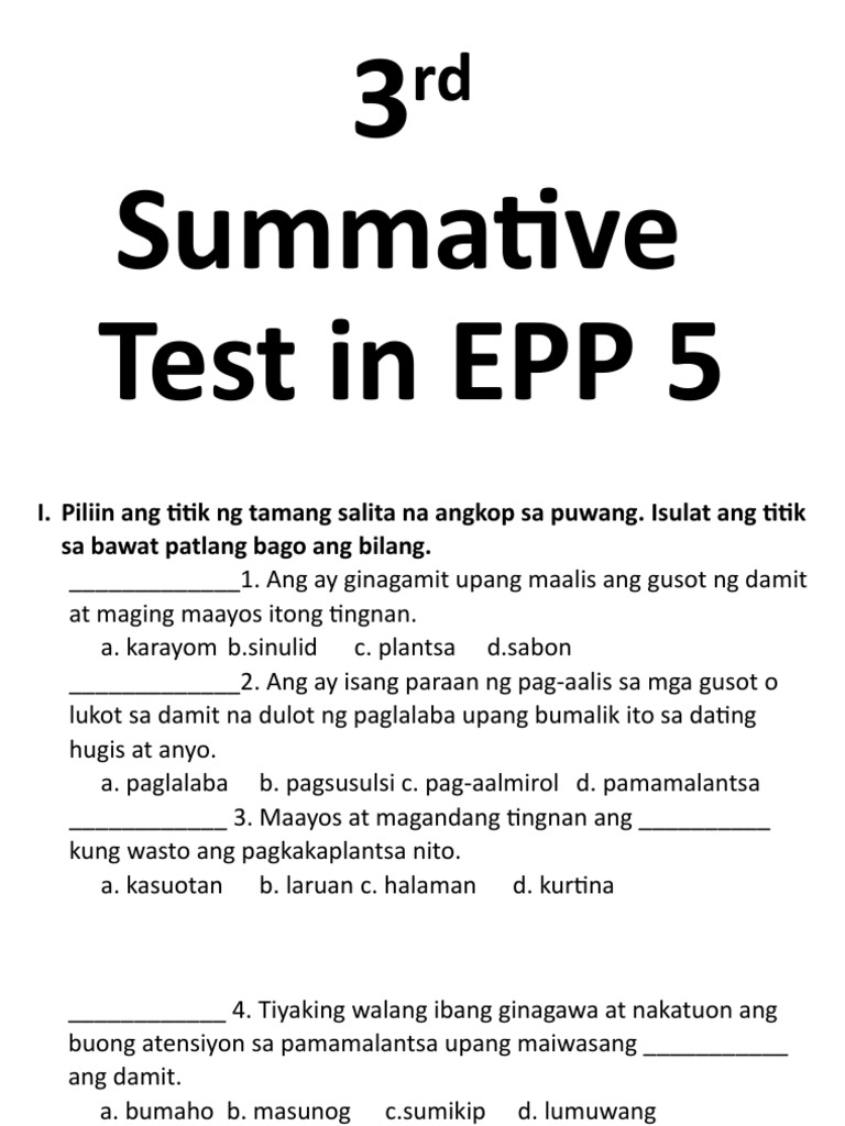 3rd Summative | PDF