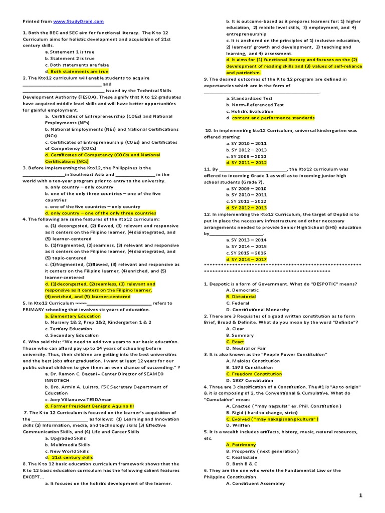 250 Questions With Answers Social Scienc | PDF | Eminent Domain ...