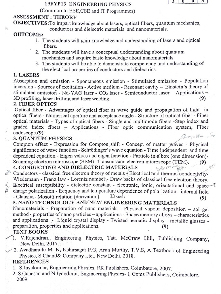 PHYSICS Unit V Notes | PDF