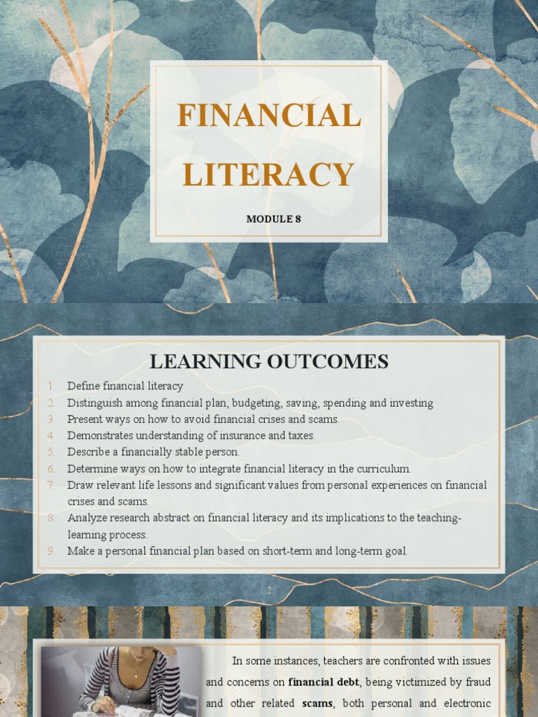 Developing Financial Literacy: A Module on Creating Personal Financial ...