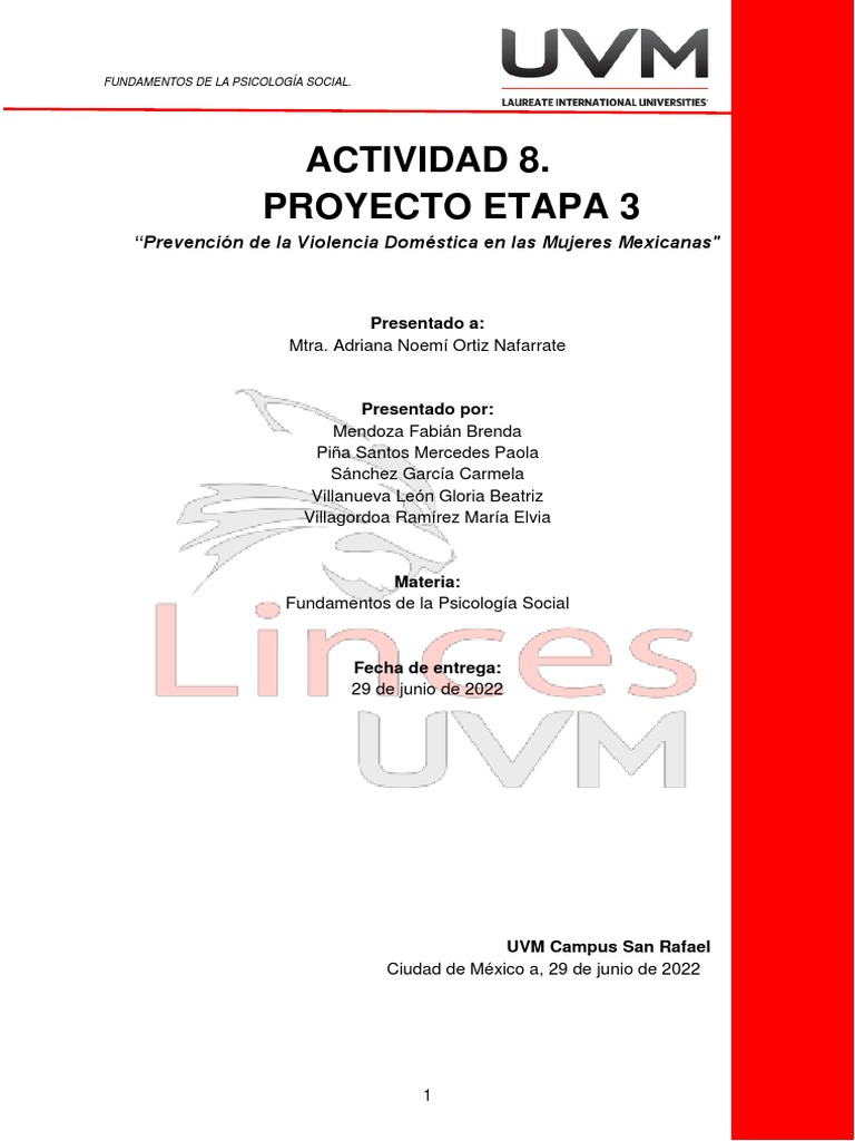 Act 8 Unidad 5 Etapa 3 | PDF