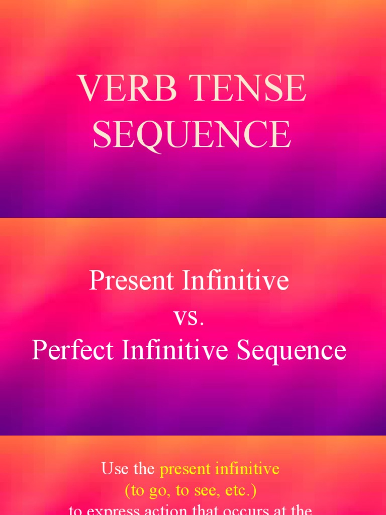 Verb Tense Sequences: Understanding the Uses of the Present and Perfect ...