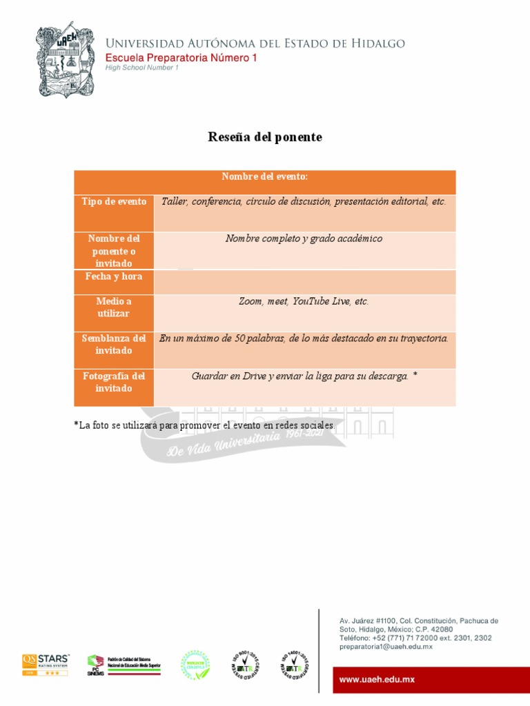 Reseña del Ponente para Eventos | PDF | Crecimiento personal y ...