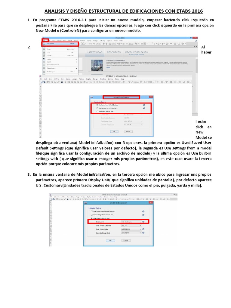 Manual de Etabs 2016 | PDF | Metrología | Sistema Internacional de Unidades