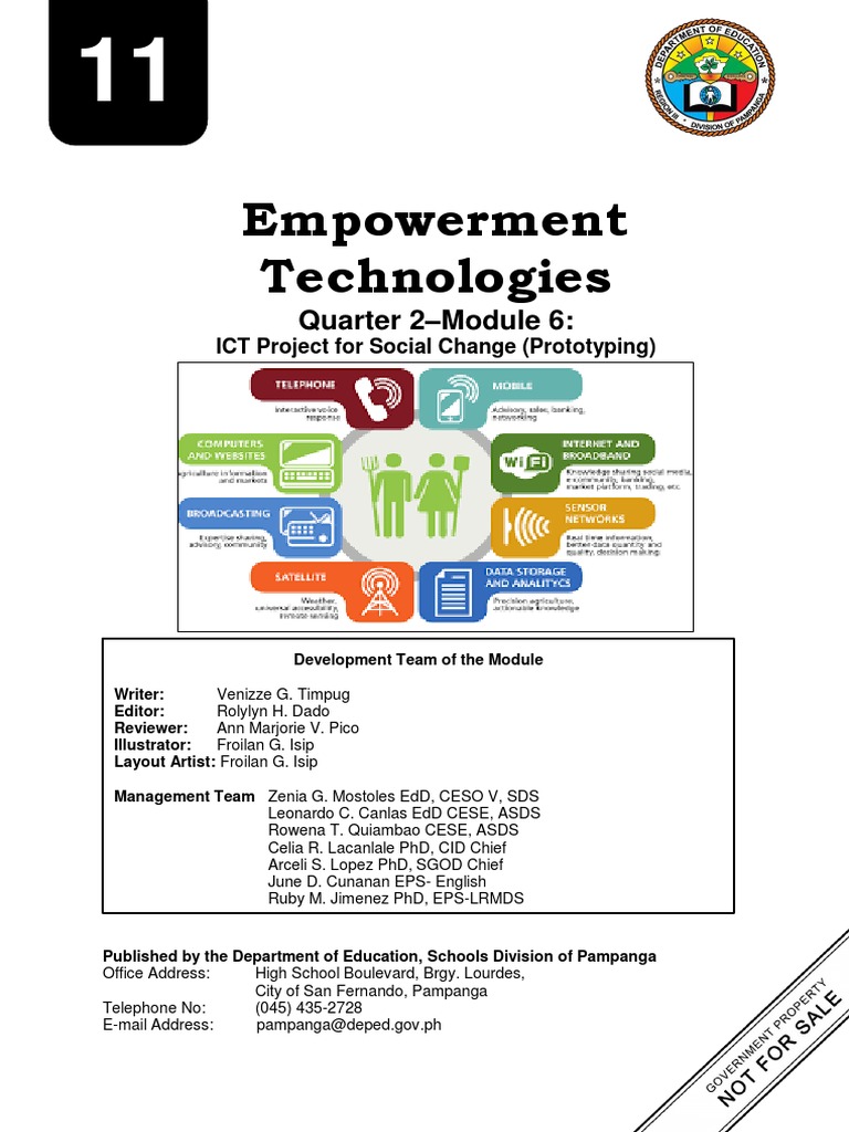 EmpTech Q2 - Mod6 - ICT Project For Social Change Prototyping | Download Free PDF | Educational ...