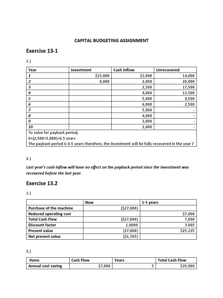 Anticipated Income in Capital Budgeting | PDF | Net Present Value ...