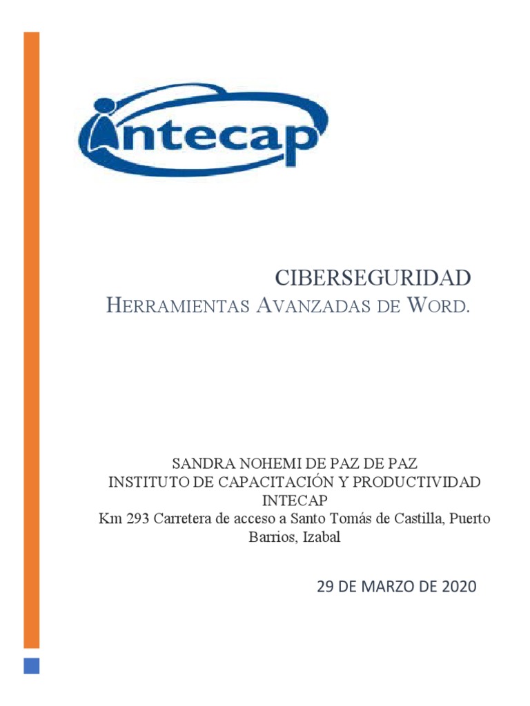 La Ciberseguridad Intecap N. | PDF | Seguridad | La seguridad informática