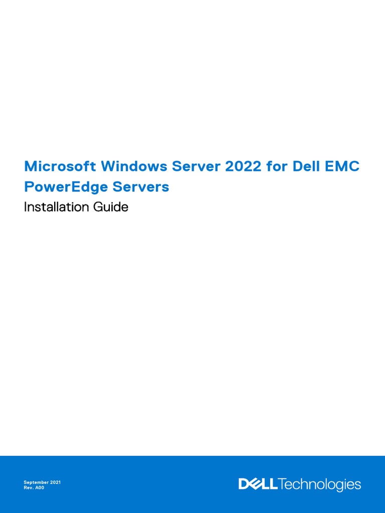 Microsoft Windows Server 2022 - Install Guide - en Us | PDF | Operating ...