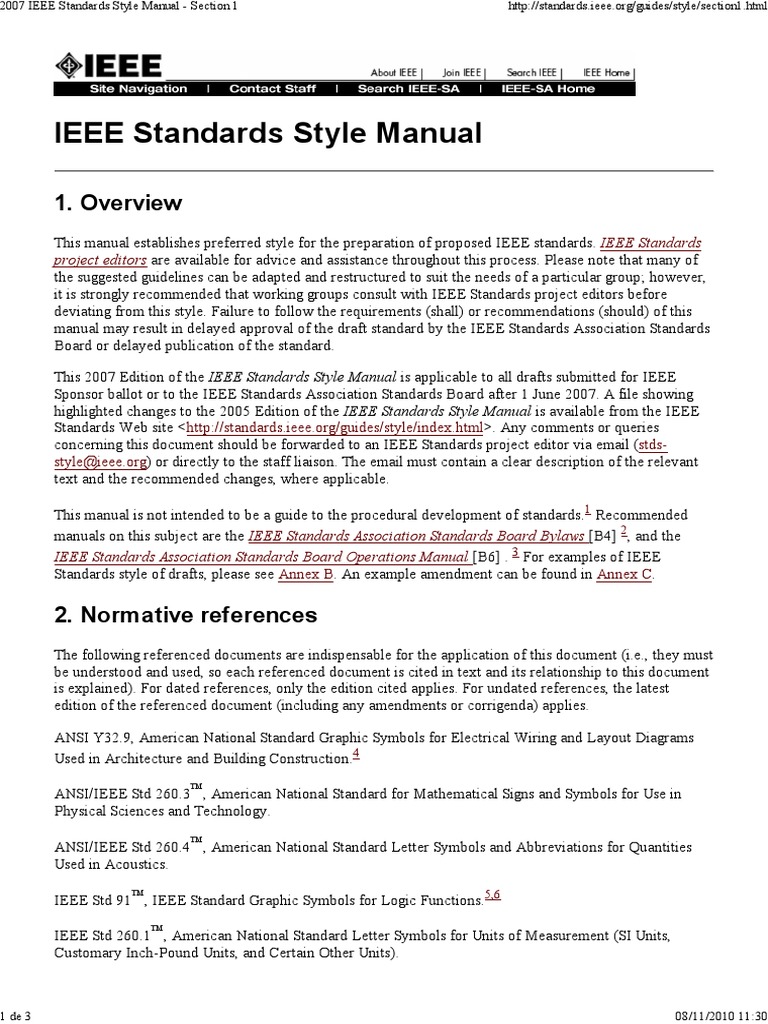 2007 IEEE Standards Style Manual | PDF | International System Of Units ...