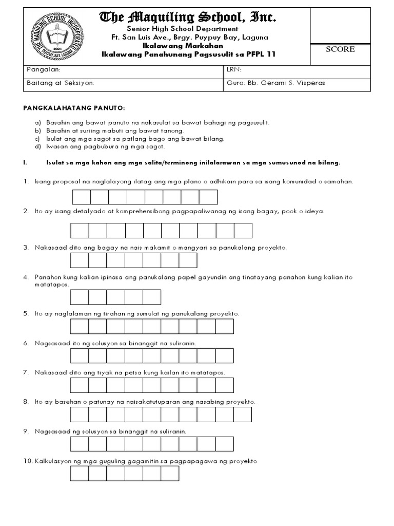 Q2 Exam in PFPL 11 Revised | PDF