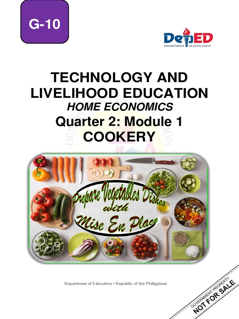 TLE G 10 Quarter 2 Module 1 Cookery Lesson 1 Prepare Vegetable Dishes ...