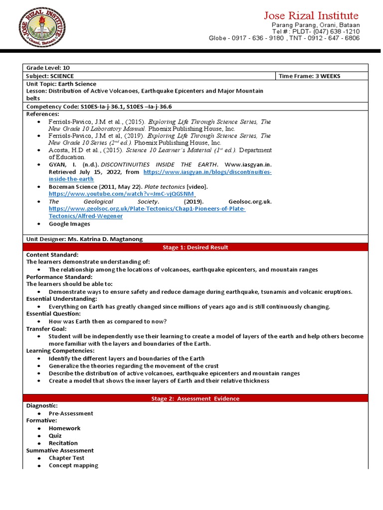 Learning Plan Module 1 - Quarter 1 Science 10 | PDF