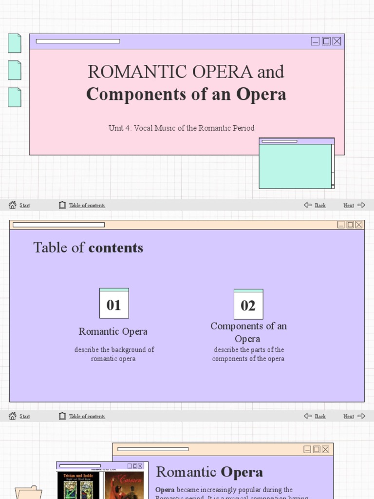 Romantic Opera and Components of An Opera | PDF | Opera | Singing