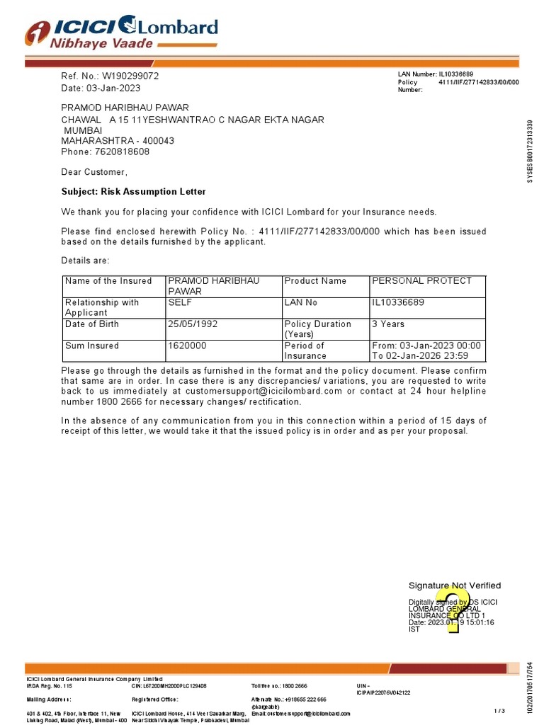 Consolidated Policy Schedule | Download Free PDF | Insurance | Business Law
