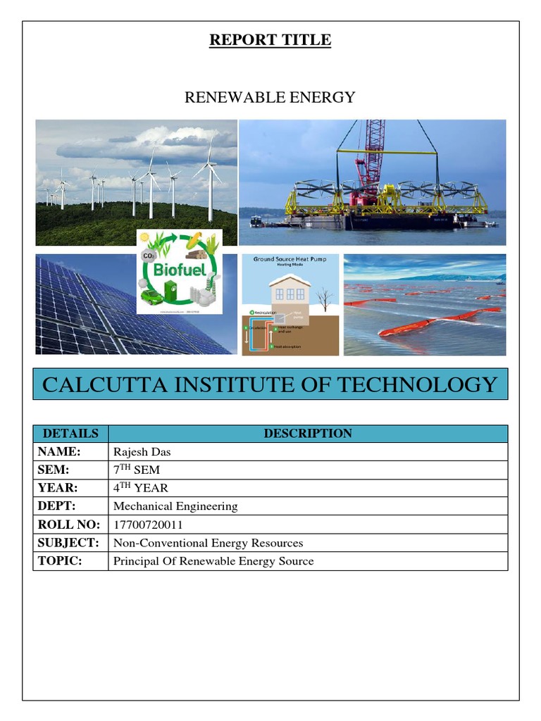 RAJESH DAS at MECHANICAL at 4TH YEAR at RENEWABLE ENERGY | PDF ...