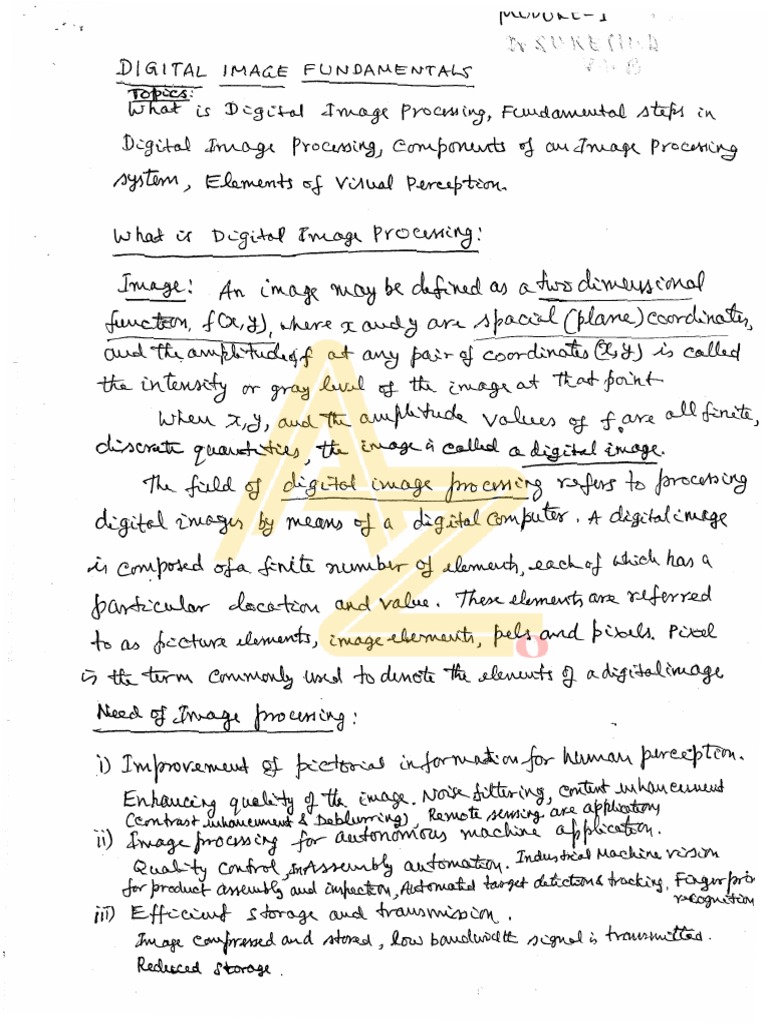 Dip Notes@Azdocuments - in | PDF | Digital Signal Processing | Signal ...