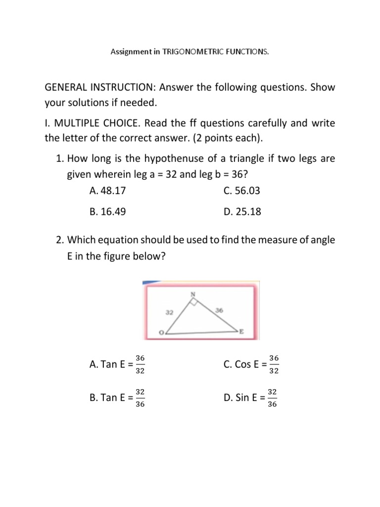 Q4-L3.1 Trigonometric Ratios of Right Triangle | PDF