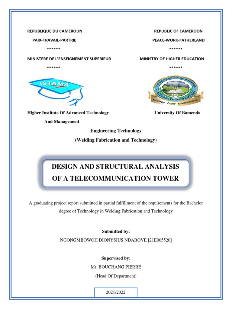 Design and Structural Analysis of A Telecommunication Tower | PDF ...