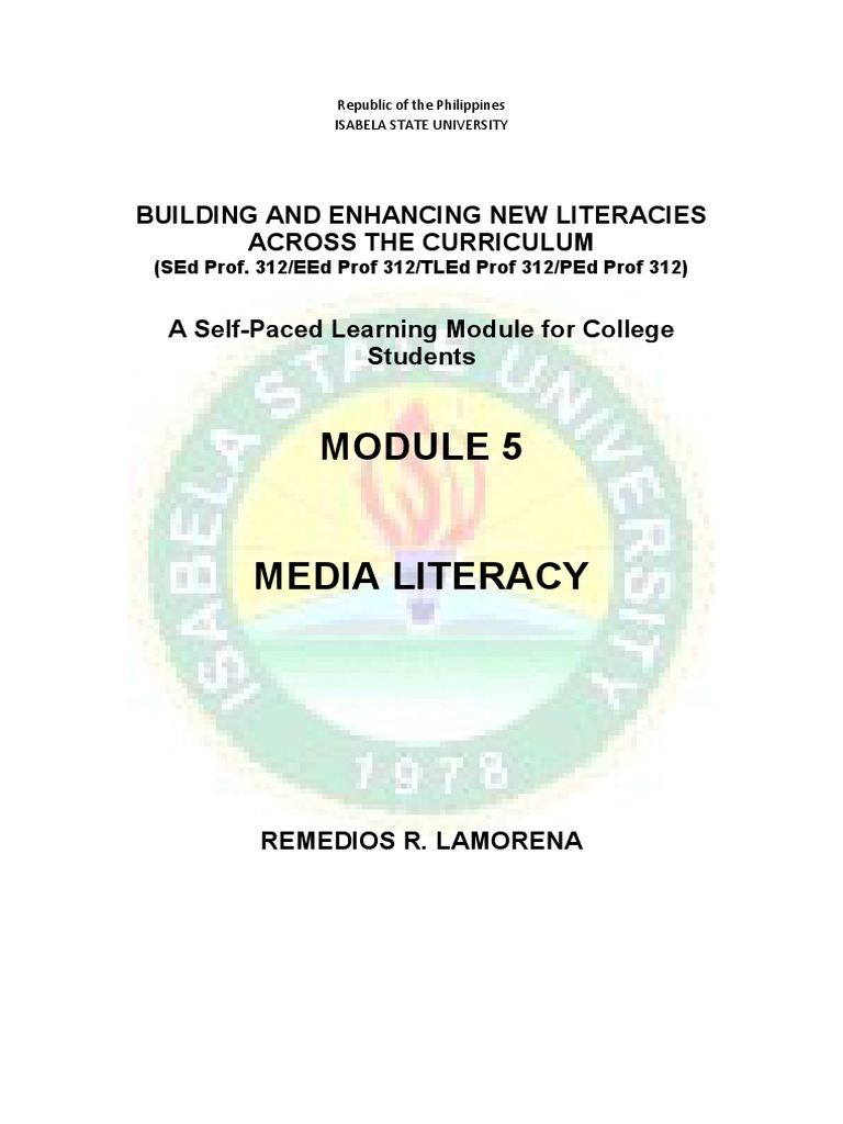 Media Literacy | PDF | Media (Communication) | Plagiarism