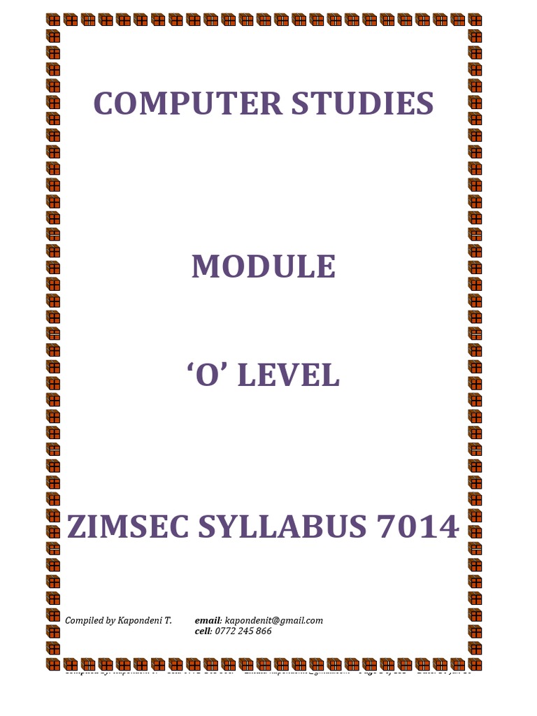 Computer Studies Notes - Tsambe Structure-1 | PDF | Laptop | Image Scanner