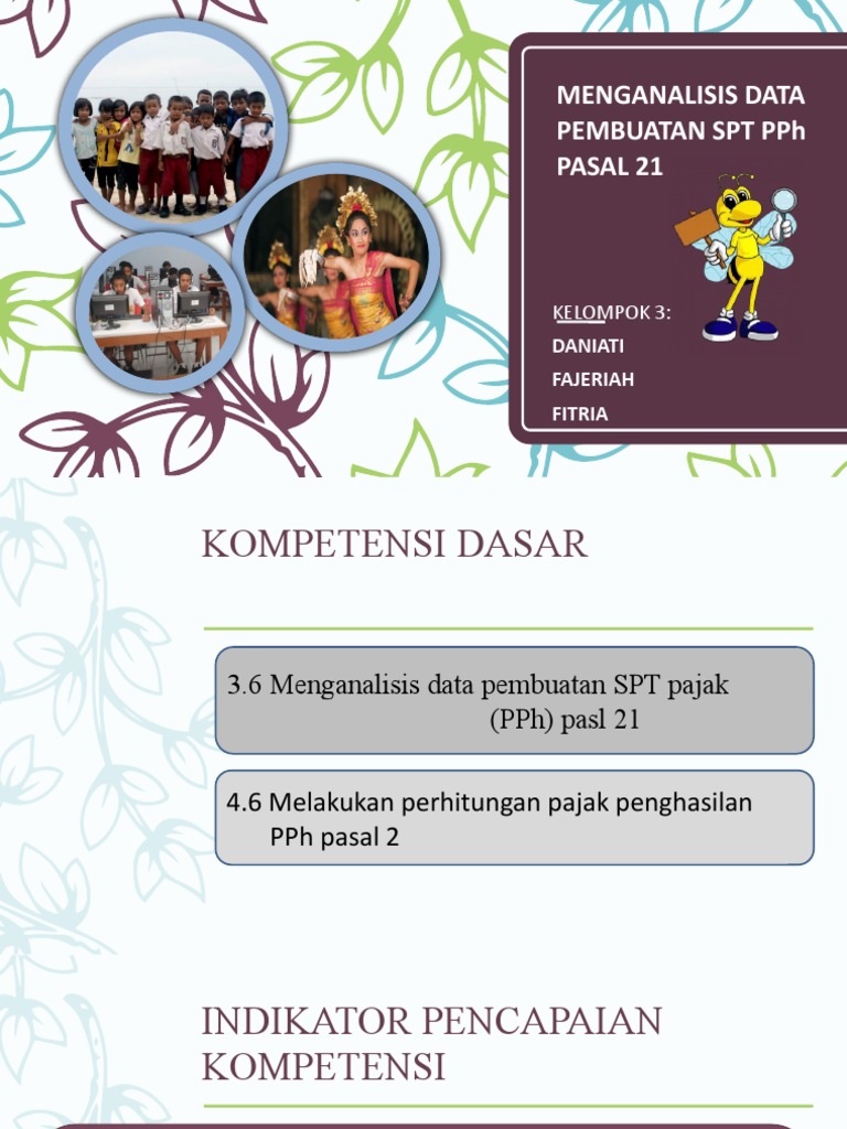 Analisis Spt Pph Pasal 21 Dan Perhitungan Pajak Pdf