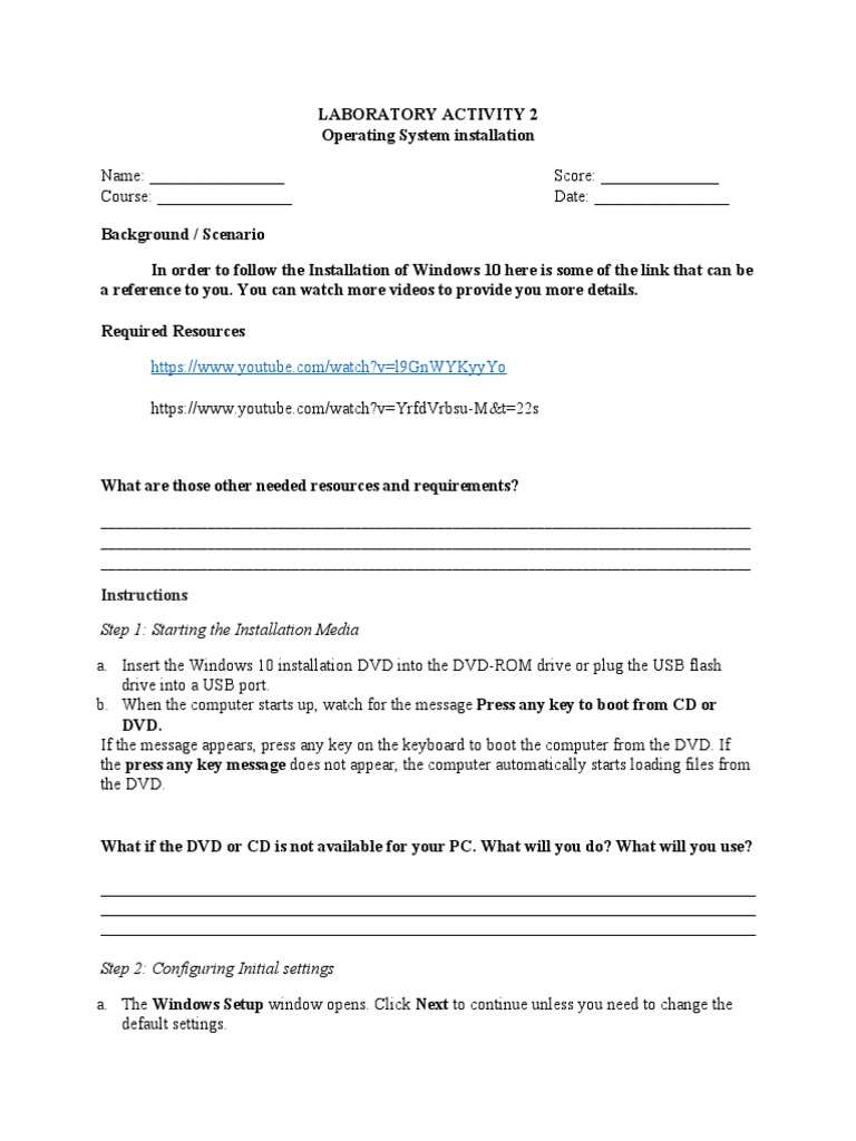 Laboratory Activity 2 | PDF | Microsoft Windows | Booting