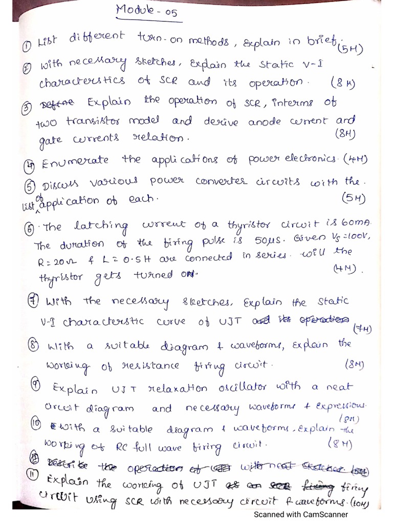 Module 5 Question Bank | PDF