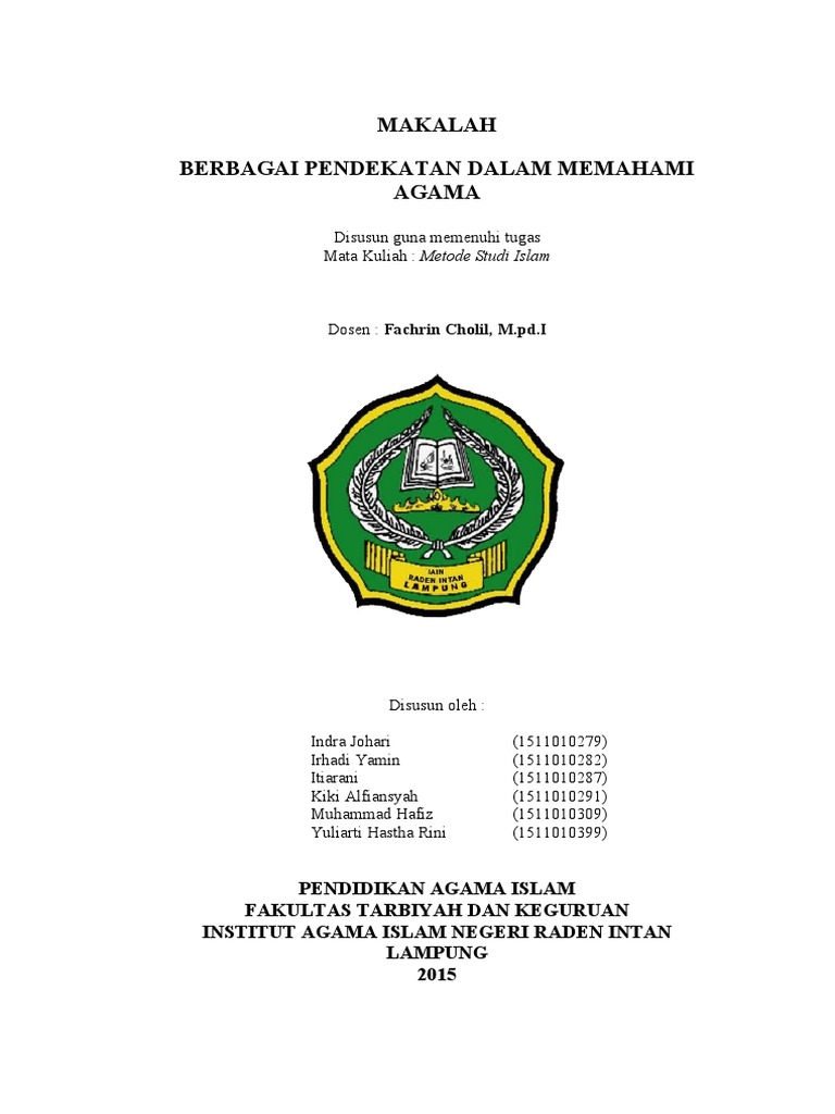 Berbagai Pendekatan Dalam Memahami Agama | PDF