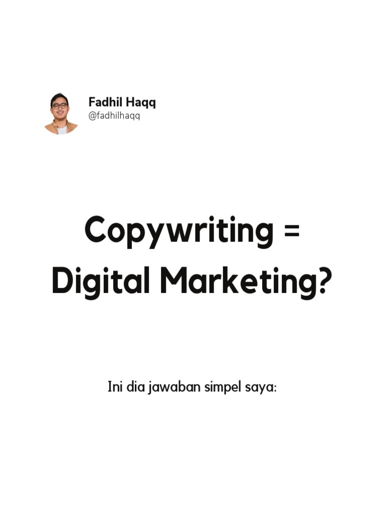 Copywriting vs Digital Marketing | PDF | Karier & Perkembangan