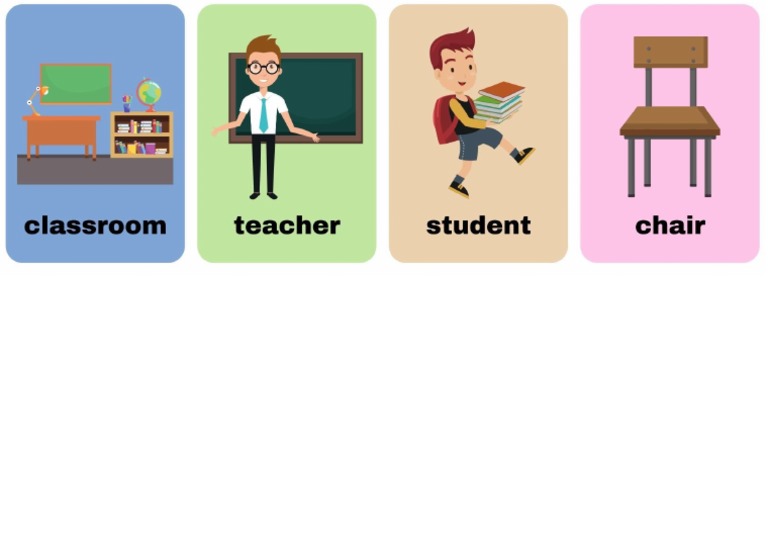 Classroom Objects Flashcards 3 | PDF