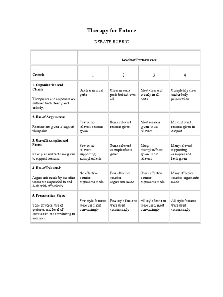 debate-rubric | PDF