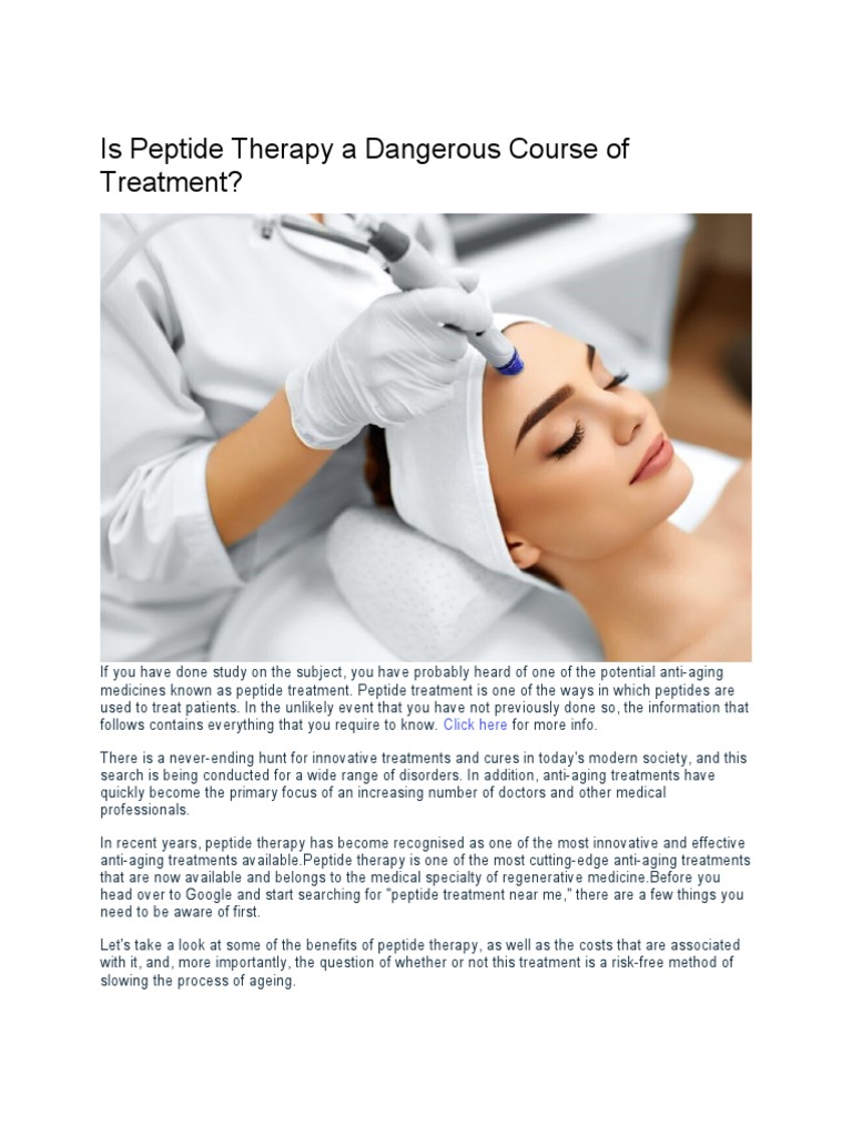 Peptide Therapy: Benefits and Risks Explained | PDF | Therapy | Adverse ...