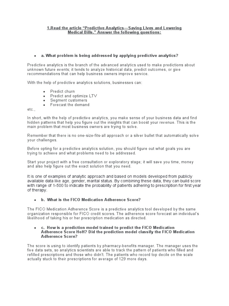 Assignment 1&2 | PDF | Analytics | Predictive Analytics