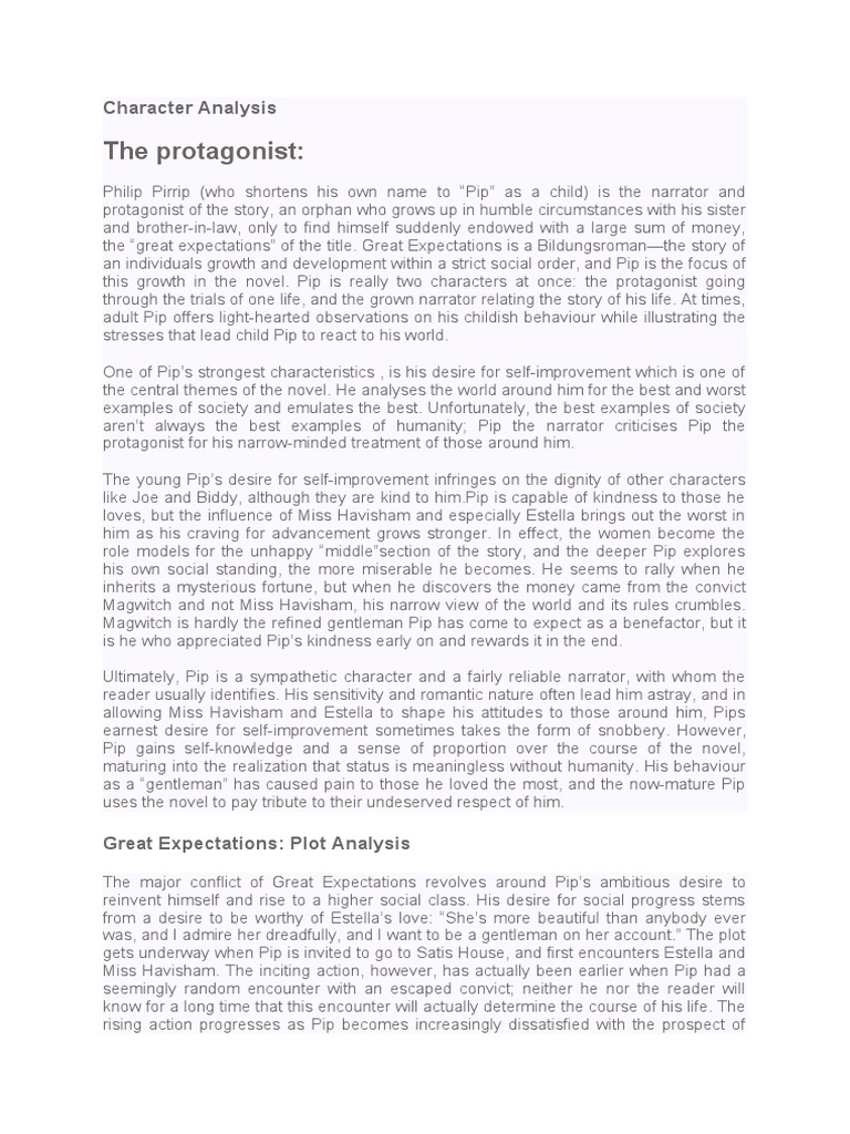 Character Analysis J Themes J Settings in GE | Download Free PDF ...