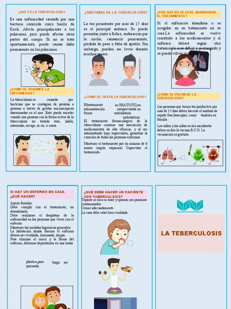 Triptico Tbc. | PDF | Tuberculosis | Epidemiología