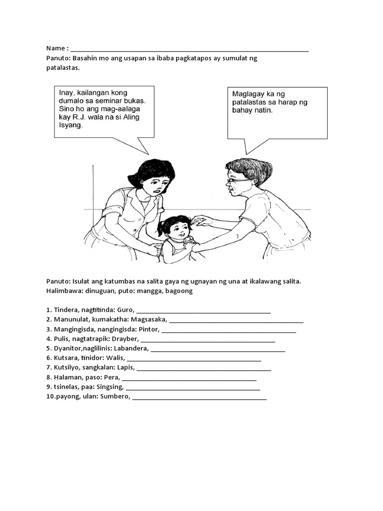 Activity Filipino Q4 Week1 | PDF