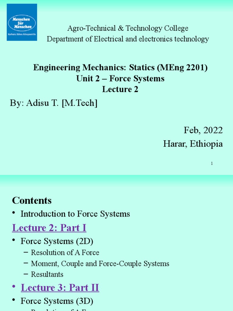 Lecture 2 Chapter 2 - Part I | PDF | Euclidean Vector | Force