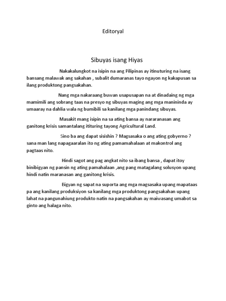 Editoryal 1-16-23 | PDF