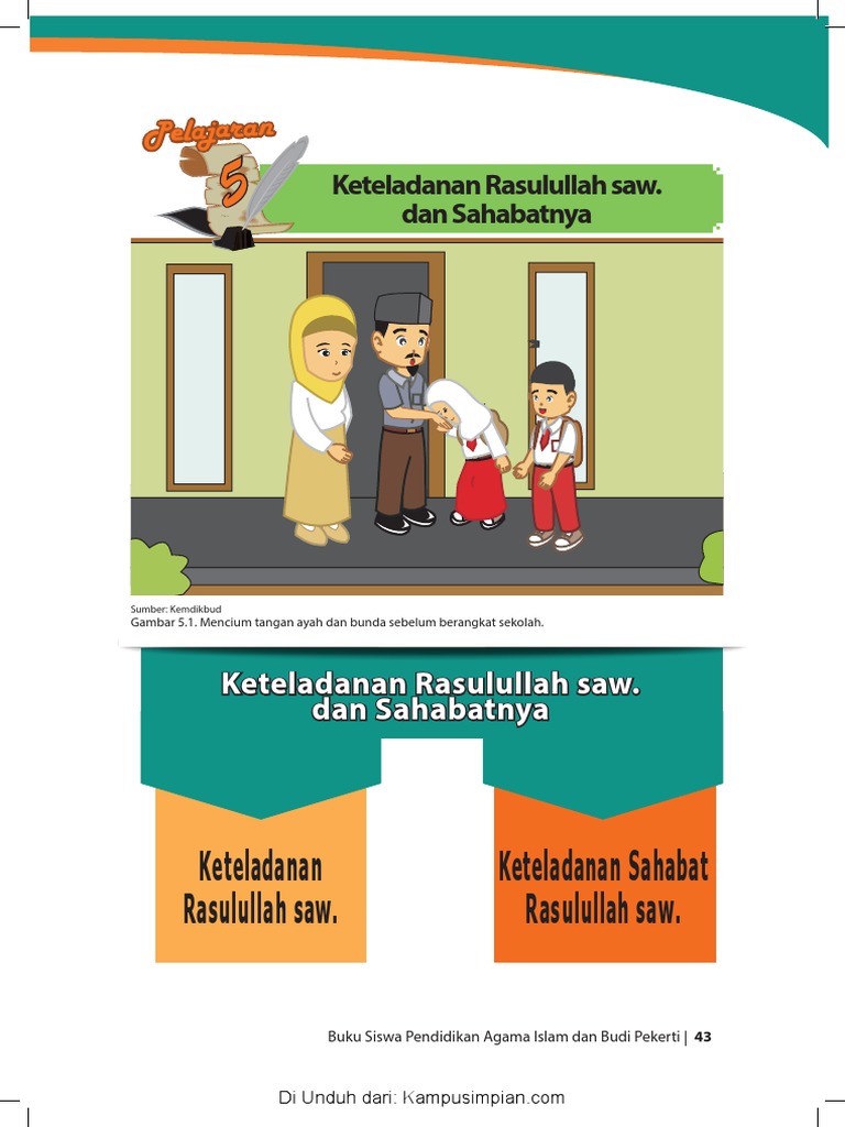 BAB 5 Keteladanan Rasulullah Saw. Dan Sahabatnya | PDF