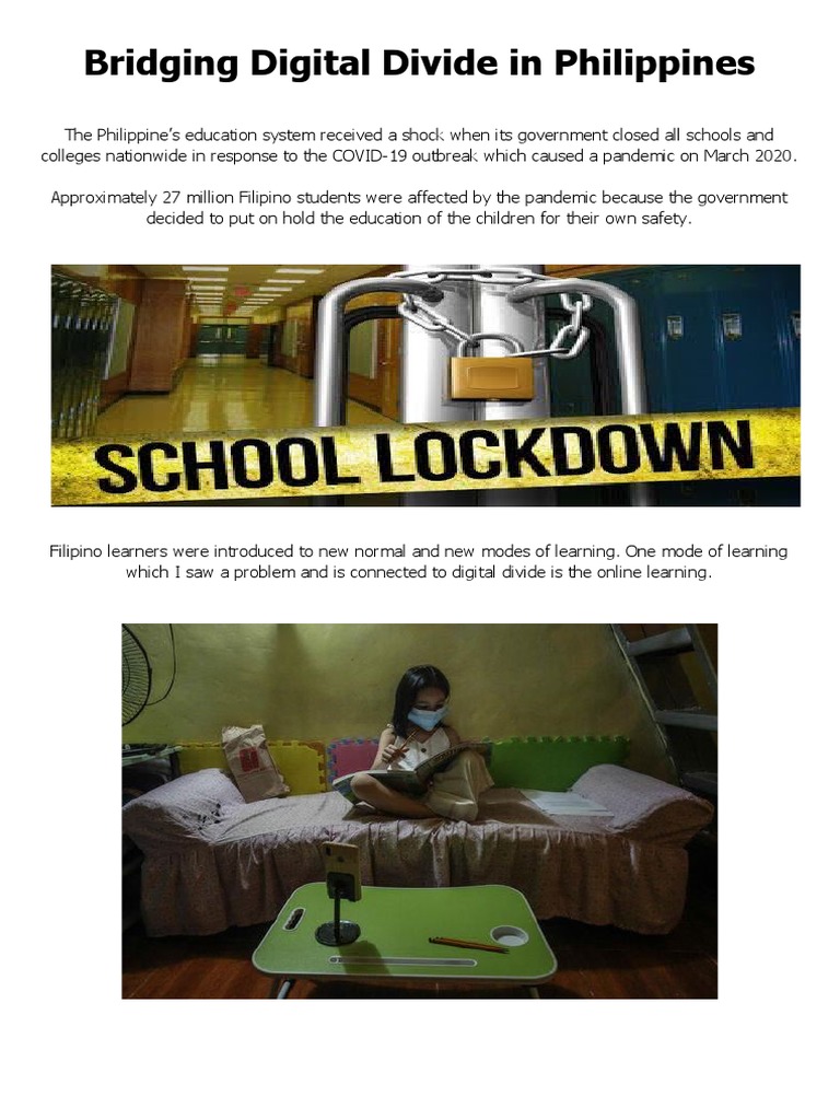 Bridging Digital Divide in Philippines | PDF | Educational Technology | Internet