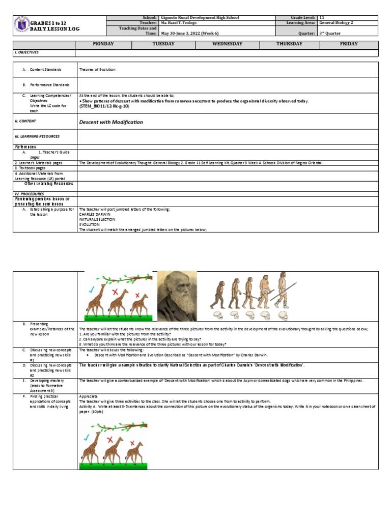 DLL - GenBio2 Descent With Modification | PDF