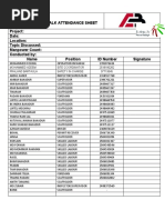 Toolbox Talk Attendance Form | PDF